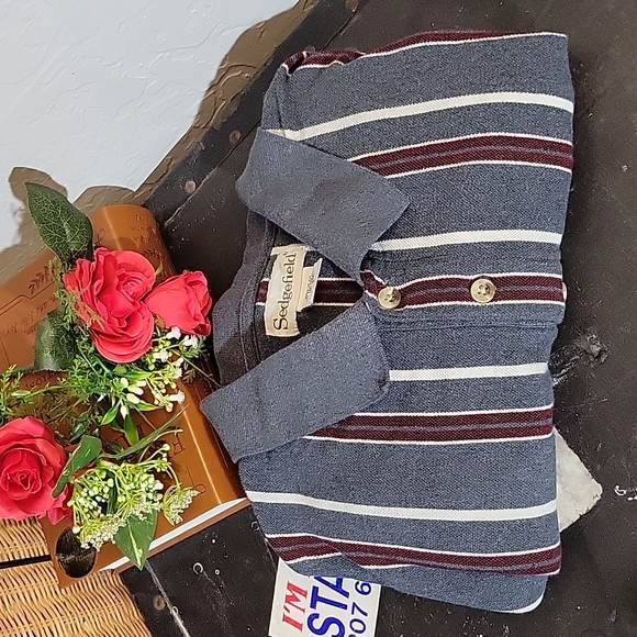Sedgefield | Shirts | Sedgefield Long Sleeve Striped Polo Large | Poshmark
